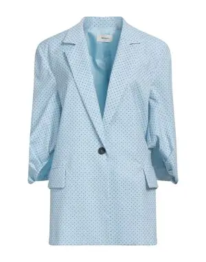 VICOLO Glittered Polka-dot Blazer - Sky Blue