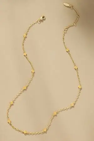 Anthropologie By Anthropologie Ty Clover Chain Necklace Honey
