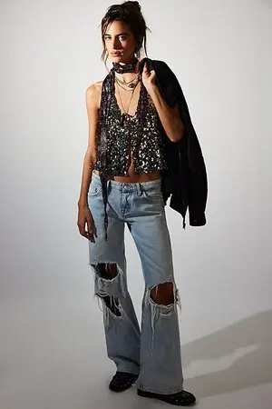 Free People We The Free Tennessee Low-rise Boyfriend Jeans - Indigo Run
