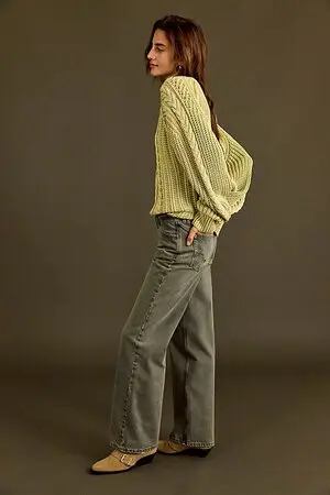 Free People We The Free Tennessee Low-rise Boyfriend Jeans - Pine