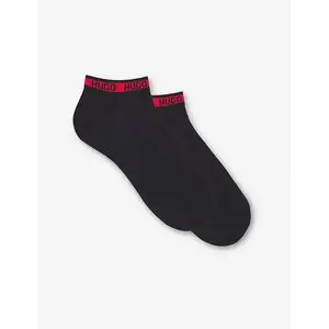 Hugo Logo-trim Stretch-cotton Ankle Socks