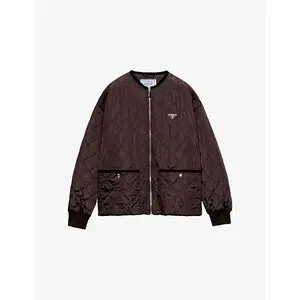 Prada Quilted Re-nylon Jacket - Brown