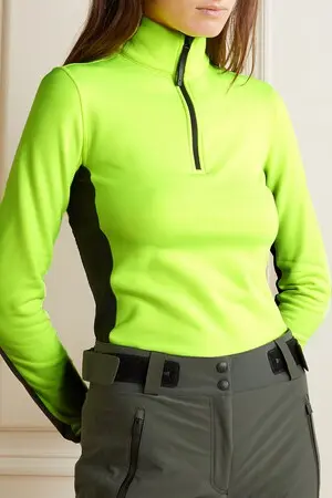Aztech Mountain Paneled Stretch And Ripstop Sweatshirt - Bright Yellow