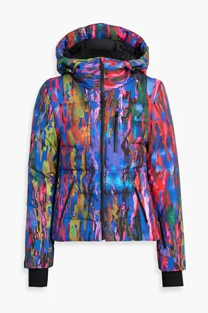 Aztech Mountain Quilted Printed Down Ski Jacket - Multicolor