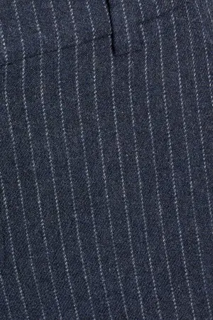 Vince Pinstriped Flared Pants - Navy