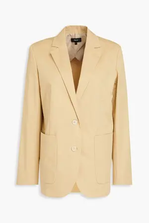 Theory Cotton-blend Twill Blazer - Sand