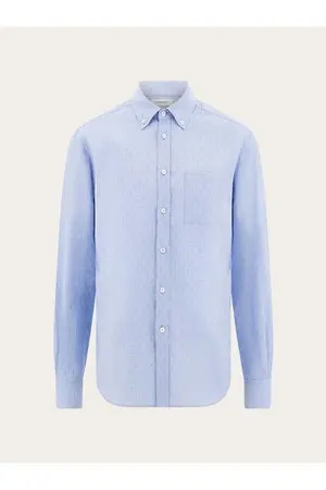 FERRAGAMO Monogram Shirt - Blue