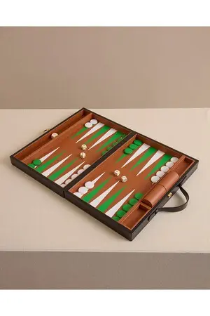 MARK CROSS Rear Window Backgammon In Black And - Green