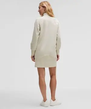 knee length dresses for ladies FARES Half Zip Sweatshirt Dress - Halwa main image 1
