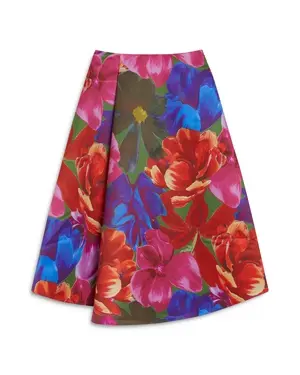 Ted Baker London Joralee Printed Wrap Midi Skirt