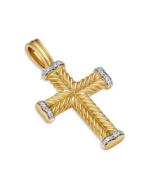 David Yurman Chevron Cross Pendant - Gold