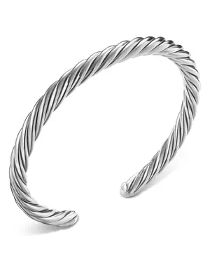 David Yurman Cable Cuff In Sterling 6mm - Silver