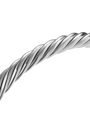 David Yurman Cable Cuff In Sterling 6mm - Silver