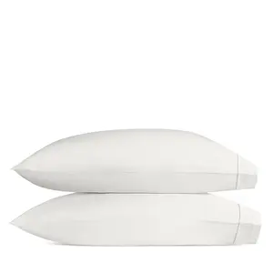MATOUK Ambrose Sateen King Pillowcase, Pair - Bone/bone