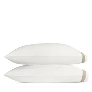 MATOUK Ambrose Sateen King Pillowcase, Pair - Bone/khaki