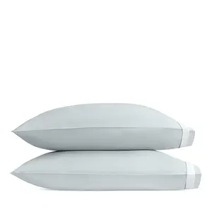 MATOUK Ambrose Sateen King Pillowcase, Pair Pool/bone