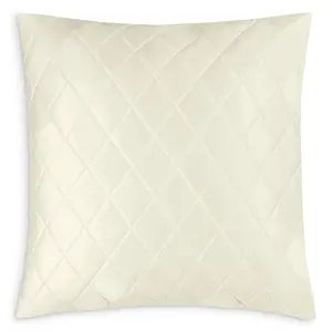 MATOUK Nocturne Sateen Quilted Euro Sham Ivory