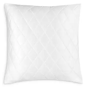 MATOUK Nocturne Sateen Quilted Euro Sham White