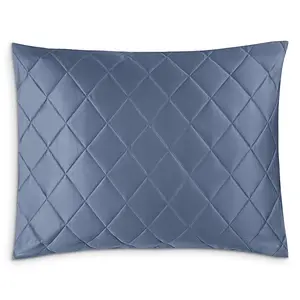 MATOUK Nocturne Sateen Quilted King Sham Steel Blue