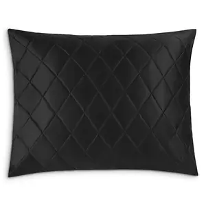 MATOUK Nocturne Sateen Quilted Standard Sham - Black