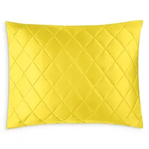 MATOUK Nocturne Sateen Quilted Standard Sham Lemon
