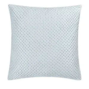 MATOUK Margaret Quilted Silk Euro Sham - Cloud