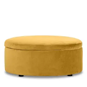 Bloomingdale'S Alta Large Round Storage Ottoman, In Fabric - Opulent Snow