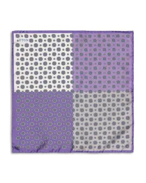 Eton 4 In 1 Silk Pocket Square Purple
