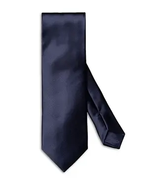 Eton Solid Satin Neck Tie - Navy