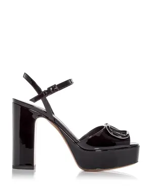 Valentino Garavani Vlogo Platform Sandals - Black