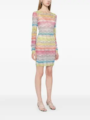 Missoni Long-sleeved Zigzag-print Mini Dress