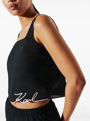 Karl Lagerfeld K/signature Cropped Top
