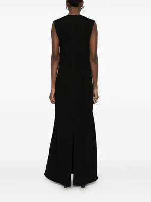 JIL SANDER Fringed-mesh Maxi Dress