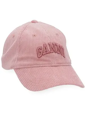 GANNI Corduroy Cap - Pink