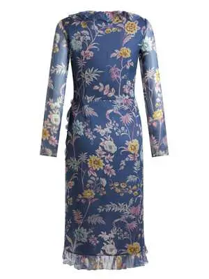 Etro Floral-print Silk Wrap Dress