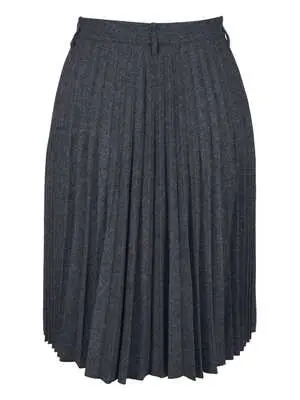 Vince Pleated Midi Skirt - Grey