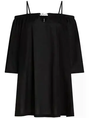 Karl Lagerfeld Signature Semi-sheer Beach Dress - Black