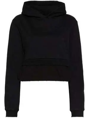 We11Done Faux-pearl Embellishment Layered Hoodie - Black
