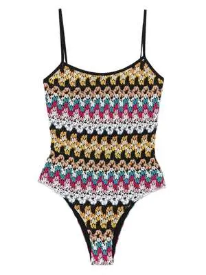 Missoni Missoni Crochet-Knit Swimsuit Black