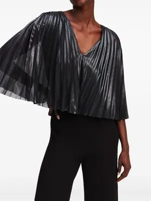 Karl Lagerfeld Pleated Cape Jumpsuit