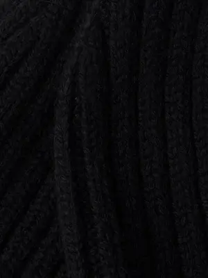 Prada Enamel-logo Wool Beanie - Black