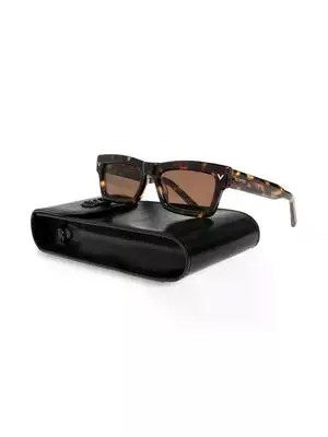 Valentino Garavani V-shape Rectangular Sunglasses - Brown