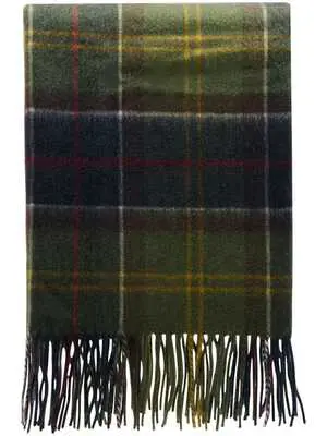 Barbour Check-pattern Scarf Yellow