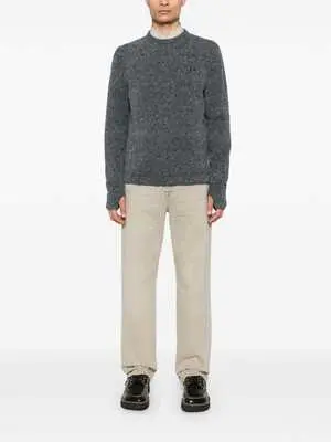 Fred Perry Bouclé Crew-neck Sweater - Blue
