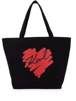 Karl Lagerfeld K/heart Reversible Tote Bag - Black