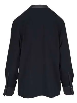 Vince Satin-trim Blouse