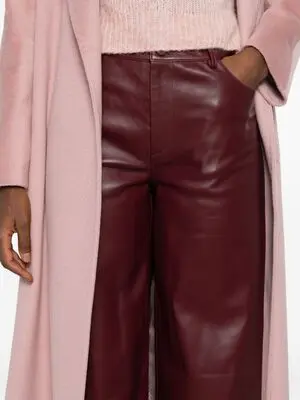 Loulou De Saison Figari Wide-leg Lambskin Trousers - Red