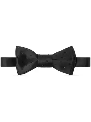 Versace Crystal-embellished Bow Tie - Black