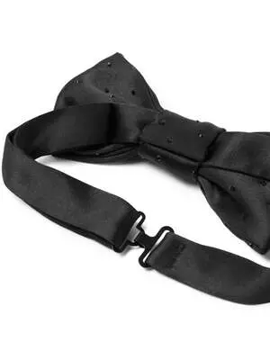 Versace Crystal-embellished Bow Tie - Black