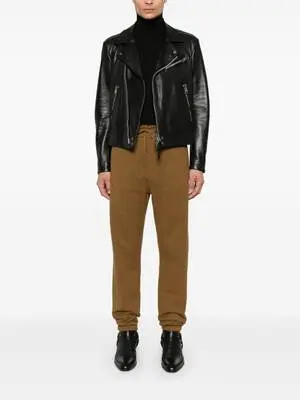Saint Laurent Cotton Track Pants - Brown